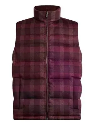 Etro Quilted Check Gilet - Red