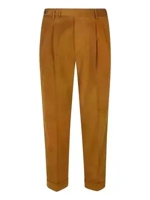 PT TORINO Pleated Trousers - Brown