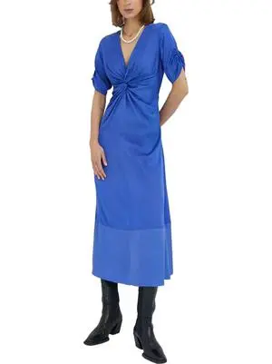 Day Birger Et Mikkelsen Knot-detail Maxi Dress - Blue