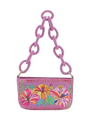Yumi Kim Tropical Bloom Beaded Shoulder Bag - Purple
