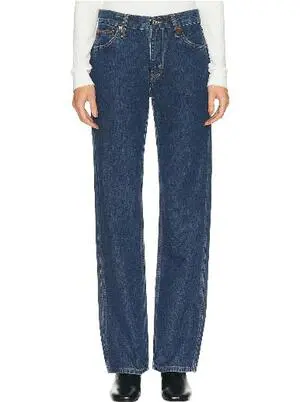 RE/DONE 90's Mid Rise Loose Jeans - Rustic Idigo