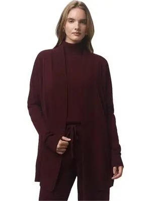 Splendid Tori Cashmere Oversized Cardigan - Burgundy