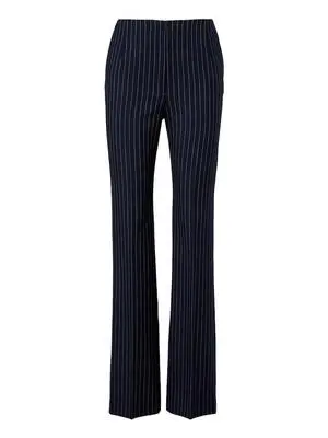 MUGLER Re/edit High-rise Straight Pants - Blue