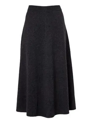 Jardin Des Orangers Wool And Cashmere Midi Skirt - Grey