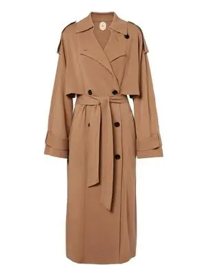 Jardin Des Orangers Belted Wool And Cashmere Trench Coat - Brown