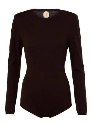 Jardin Des Orangers Wool And Cashmere Bodysuit Brown