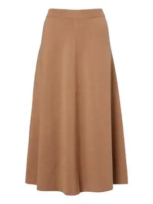 Jardin Des Orangers Wool And Cashmere Midi Skirt - Brown