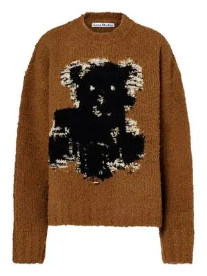 Acne Studios Wool-blend Crewneck Sweater - Brown