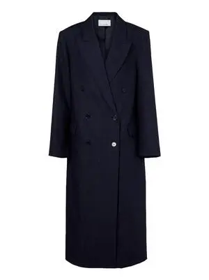 THE FRANKIE SHOP Jane Virgin Wool Coat - Blue