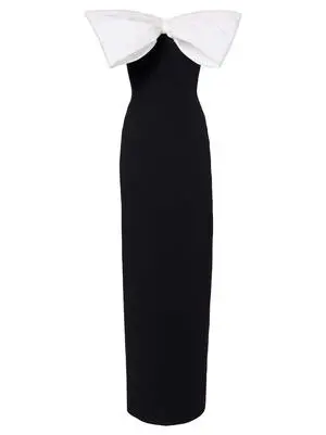 David Koma Bow-detail Gown - Black