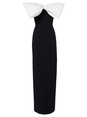David Koma Bow-detail Gown - Black