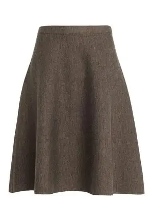 Kobi Halperin Arielle Mélange Knit Circle Skirt - Brown