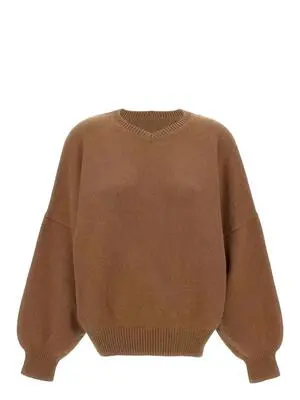 Khaite Crew-neck Long-sleeve Sweater - Brown