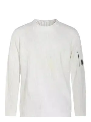 C.P. COMPANY Logo-patch Sweater - White