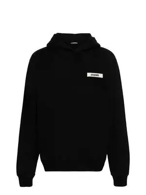 Jacquemus Logo Hoodie - Black