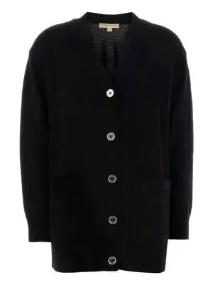 Michael Kors V-neck Wool Cardigan - Black