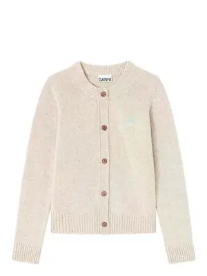 GANNI Buttoned Cardigan - Neutrals