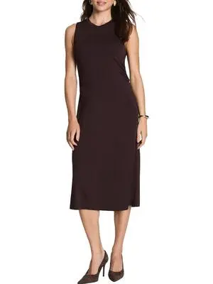 Spanx Ruched Sleek Jersey Tank Dress - Truffle Brown