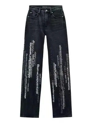 Alexander Wang Logo-print Jeans - Black