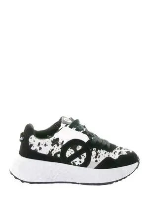NO NAME Animal-print Lace-up Sneakers - White