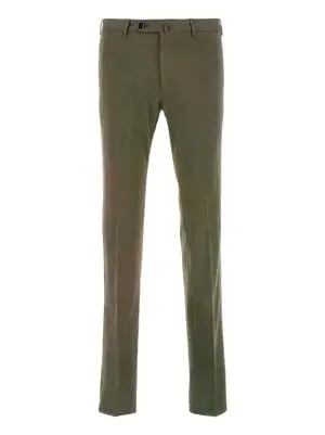 PT TORINO Stretch Cotton Blend Trousers - Brown