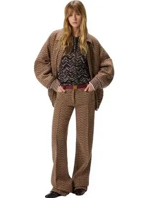 Missoni Tailored Chevron Trousers - Beige