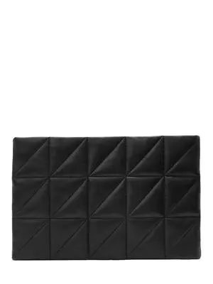 ALLSAINTS Bettina Quilted Leather Clutch - Black