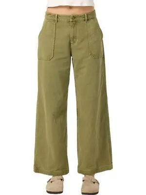 O'Neill Chandler Wide Leg Carpenter Pants - Martini Olive
