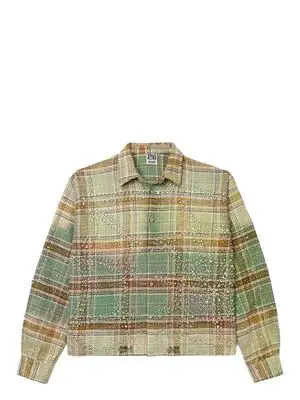 VALE FOREVER Jewel-embellished Flannel Shirt - Green