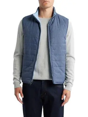 Scott Barber Reversible Quilted Vest Denim