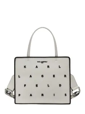 Karl Lagerfeld Paris Maybelle Satchel - White/black