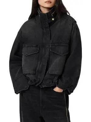 ALLSAINTS Clay Denim Jacket - Washed Black