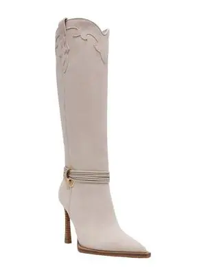 Steve Madden Kyndall Tall Boots - Bone Suede