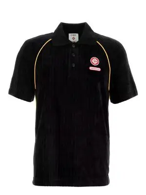 Casablanca Corduroy Piping Polo Shirt - Black