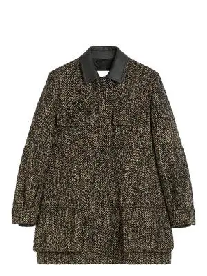 Max Mara Wool Tweed Jacket Black