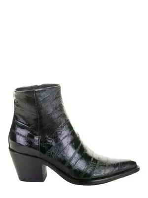 DUCANERO Leather Pointed-toe Ankle Boots - Black