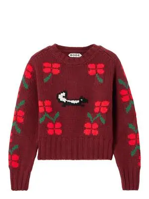 BODE Intarsia-knit Wool Sweater - Red