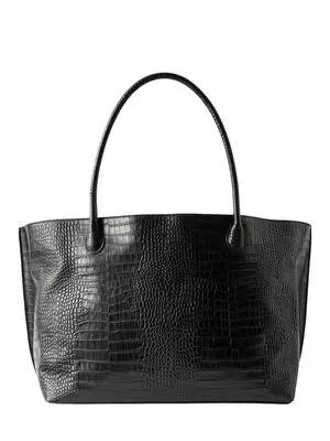 LIÉ STUDIO The Eva Weekend Croc-Effect Leather Tote