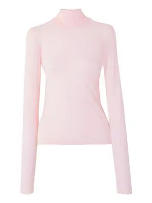 JIL SANDER Jersey Turtleneck Top - Pink