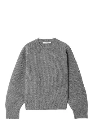 SLVRLAKE Florence Ribbed Merino Wool Sweater - Gray
