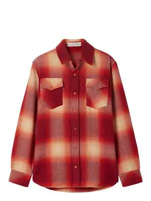 GOD’S TRUE CASHMERE Checked Cashmere Shirt - Red