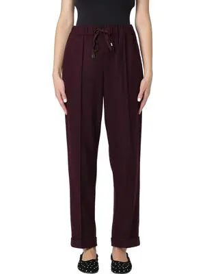Liviana Conti Straight Leg Trousers - Wine