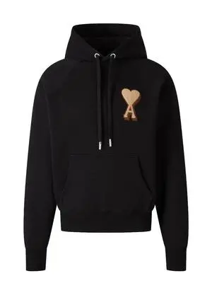 Ami Hooded Logo Sweatshirt - Black