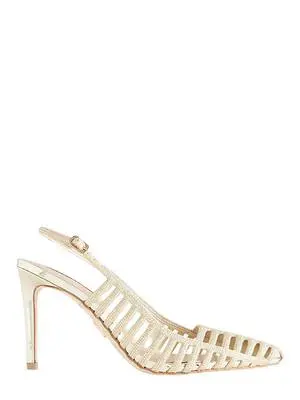 Steve Madden Carleigh Faux-leather Heels - Gold