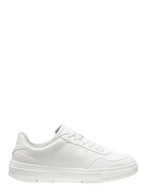 Hugo Logo-embossed Leather Trainers - White