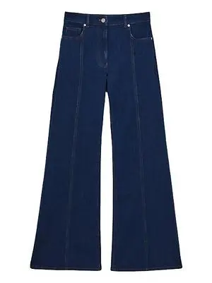 REISS June Flared-leg Mid-rise Stretch-denim Jeans - Blue