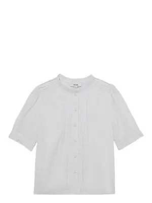 REISS Aurelia Puff-sleeve Top - White