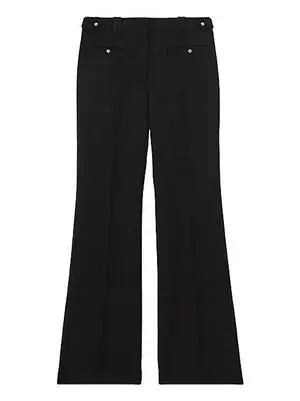 REISS X Atelier Athena Flared Wool Trousers - Black