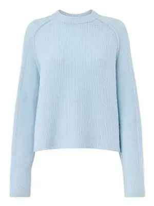 Whistles Ribbed Knitted Jumper - Pale Blue