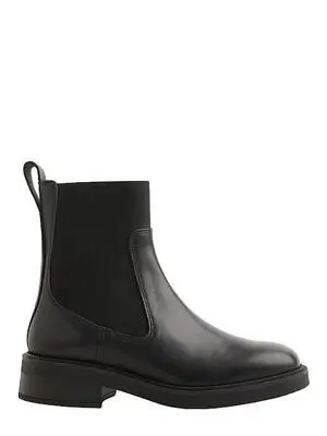 Whistles Elasticated Leather Chelsea Boots - Black